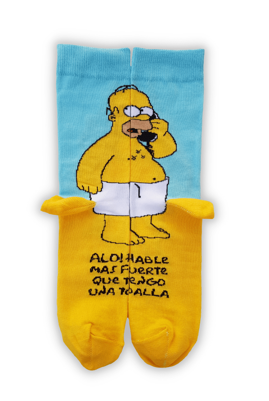 Media Caña Clasic Simpson Homero en Toalla – CNT – Grow Socks